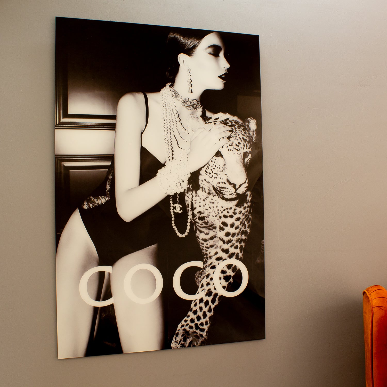 Coco Leopard Tempered Glass Wall Art – Qurios